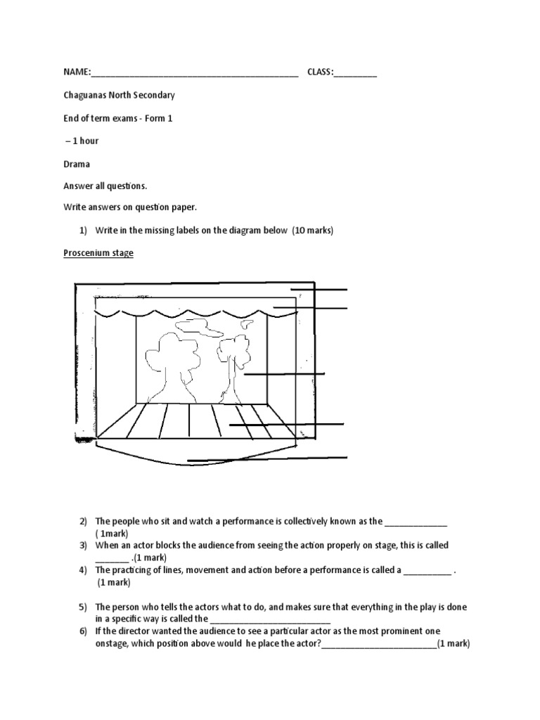 Form 1 Drama Exam | PDF