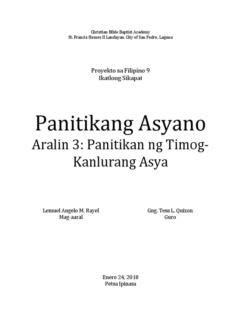 Asyano 3 | PDF