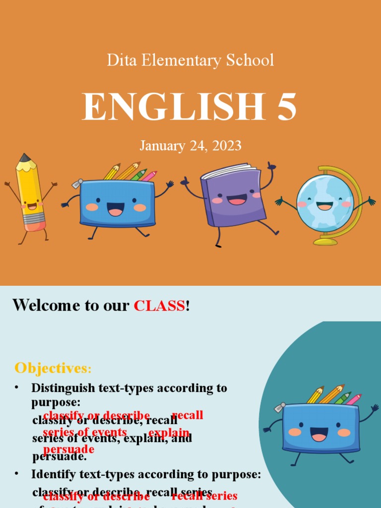 English 5 Class PPT January 24 | PDF