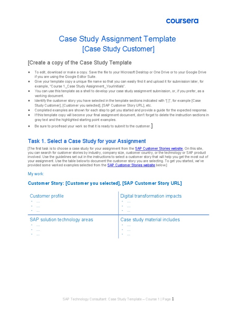 9wef Y83S7eWmZ1PoJIPNQ C1 Case Study Template | PDF | Swot Analysis | Design Thinking