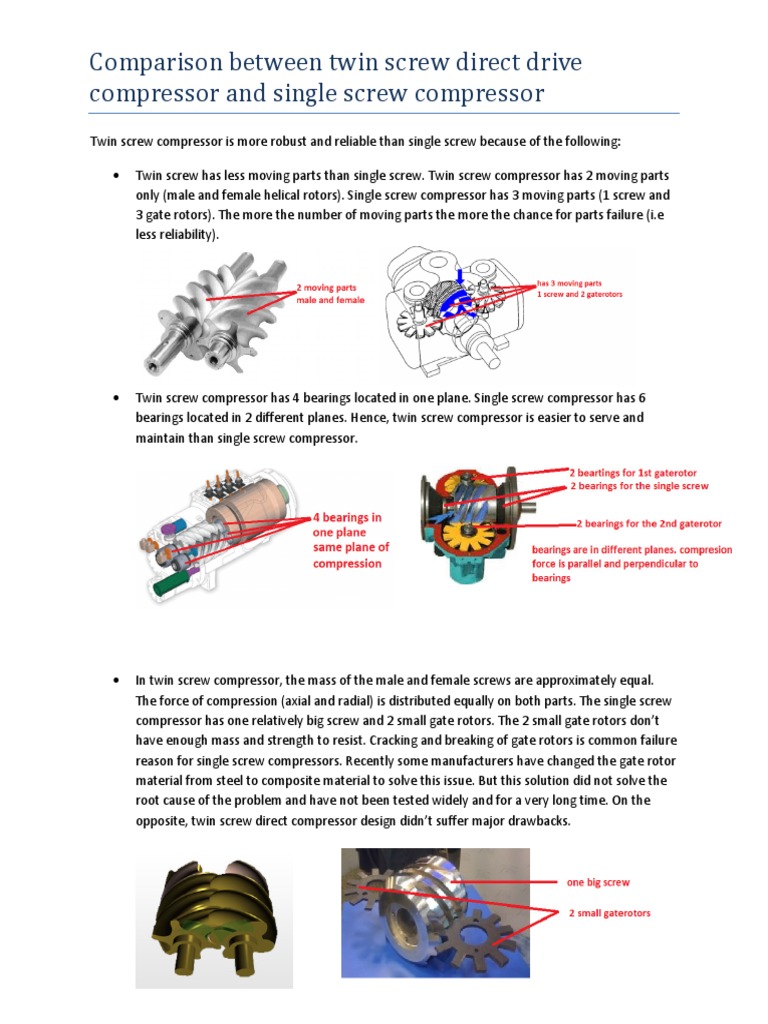Twin Vs Single Screw Comparison | PDF | Screw | Applied And ...