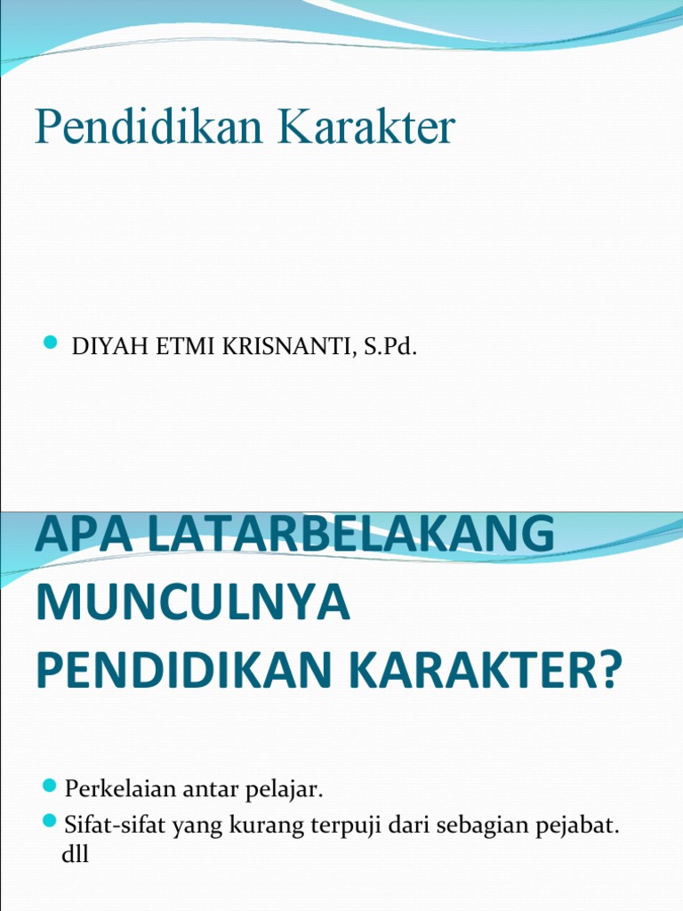 Pendidikan Karakter | PDF