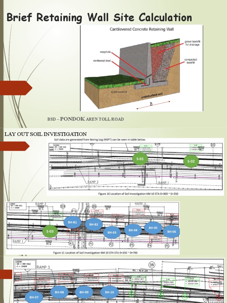 Brief Retaining Wall Site Calculation | PDF | Soil | Soil Science