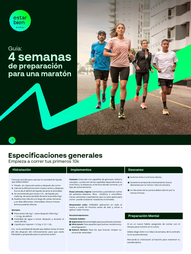Guía 4 Semanas de Preparación para Una Maratón | PDF