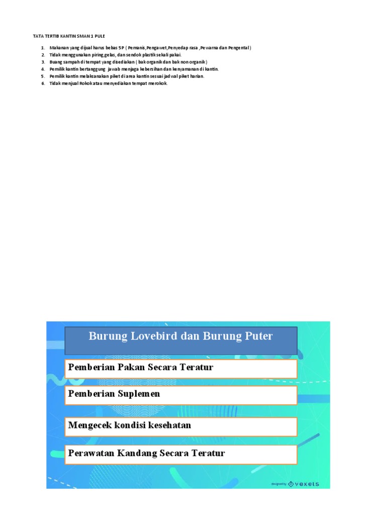 Tata Tertib Kantin Sman 1 Pule | PDF | Memasak, Makanan, & Anggur ...