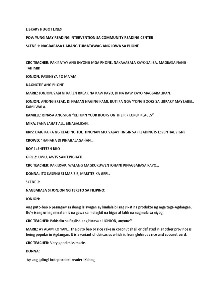 Library Hugot Lines | PDF