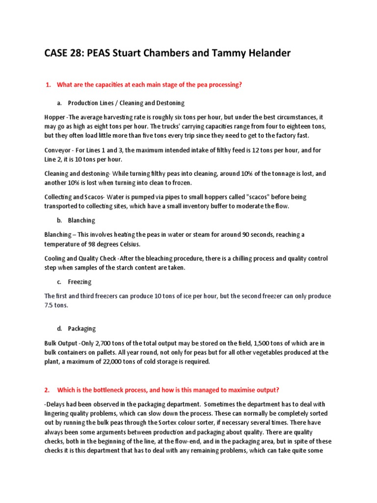 CASE 28 PEAS Stuart Chambers and Tammy Helander | Download Free PDF ...