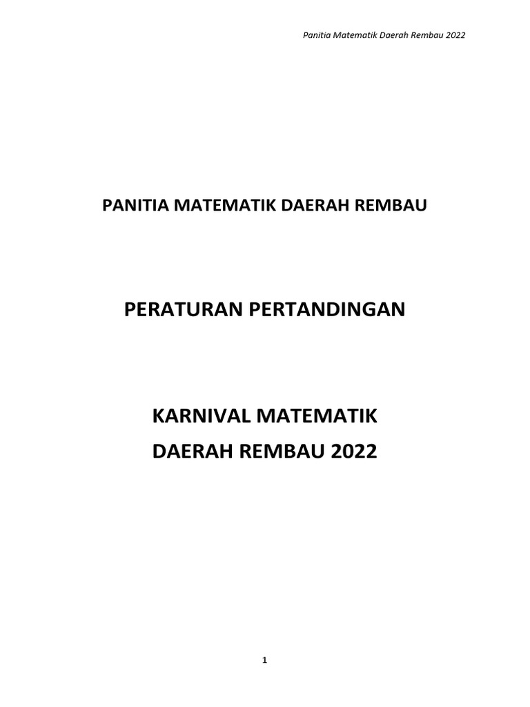 Peraturan Pertandingan EXPLORACE MT | PDF