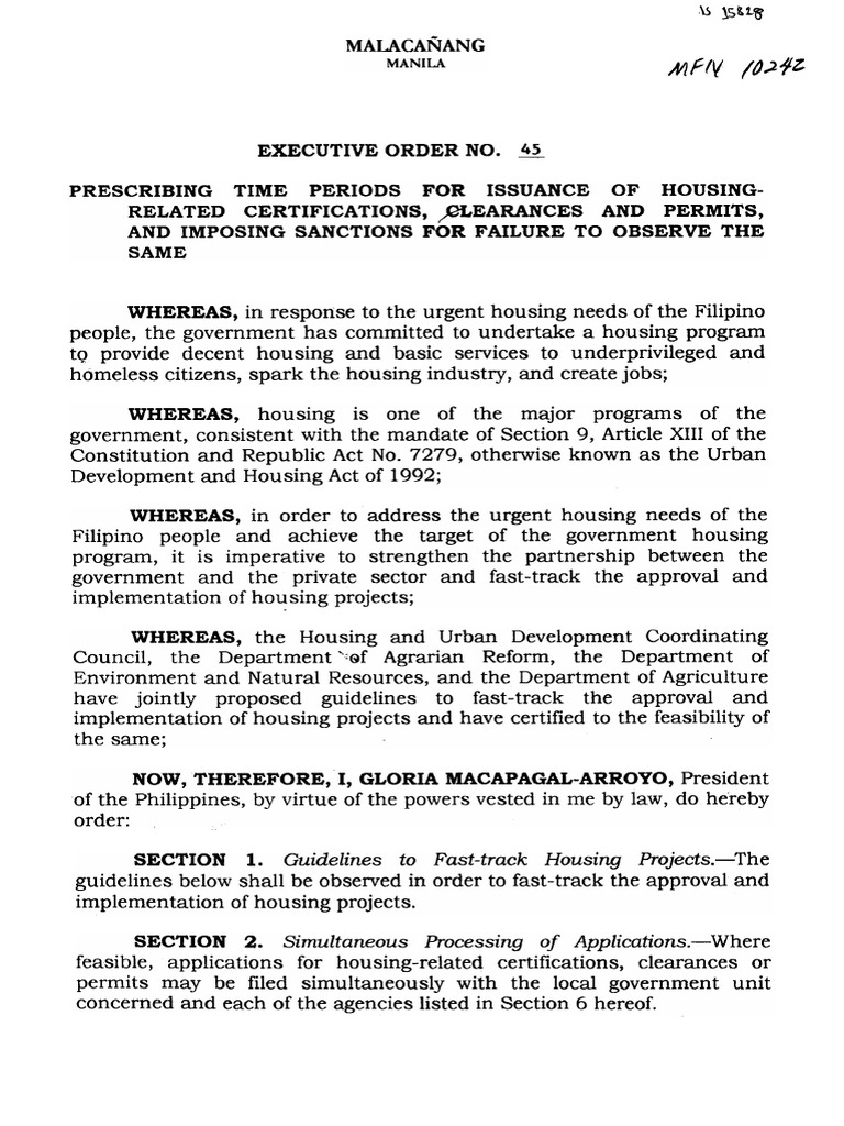 Malacanang: Id..2/fz | PDF | Executive Order | Government
