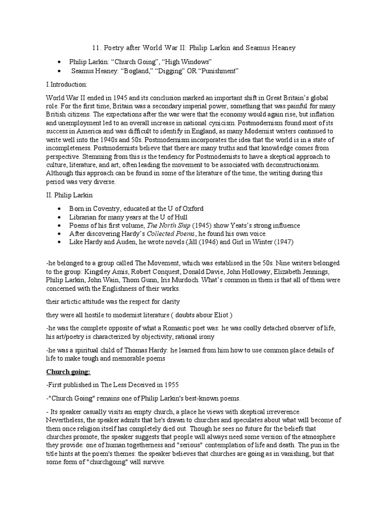 Postwar Poetry British | PDF | The Troubles | Northern Ireland