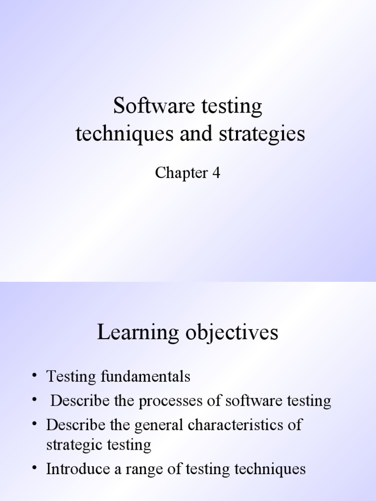 Chapter 4 Testing Pdf Software Testing Debugging 