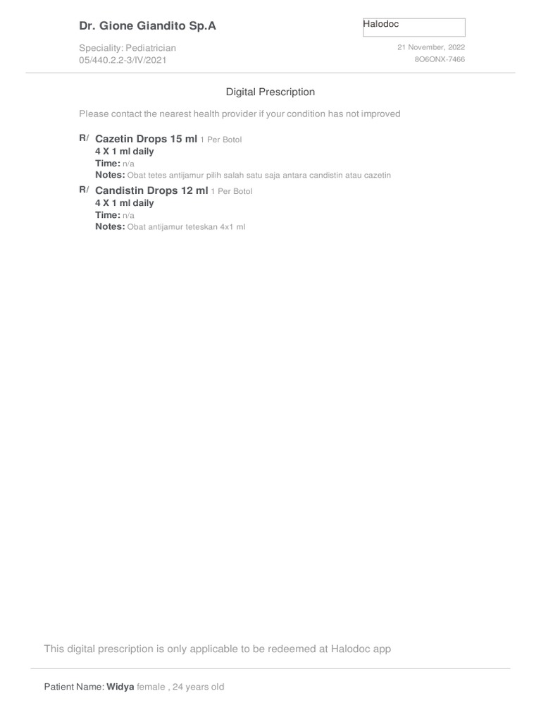 Digital Prescription for Pediatric Care | PDF | Self-Improvement