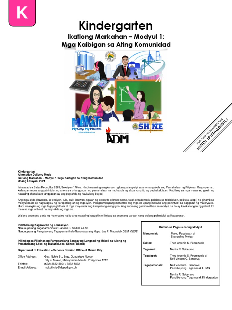 Kindergarten q3 Module1 Week1 | PDF