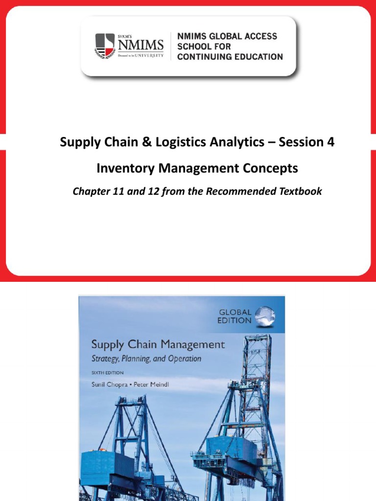 Supply Chain & Logistics Analytics - Session 4 Inventory Management Concepts | PDF | Inventory ...