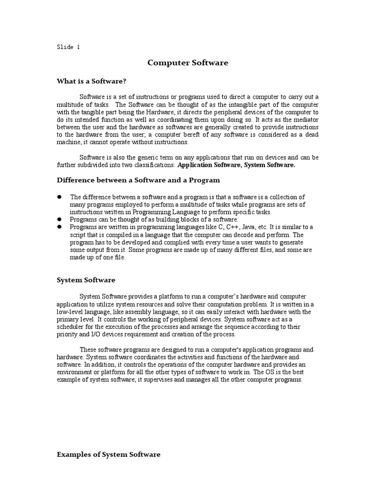 Computer Software Group 5 | PDF | Operating System | Software