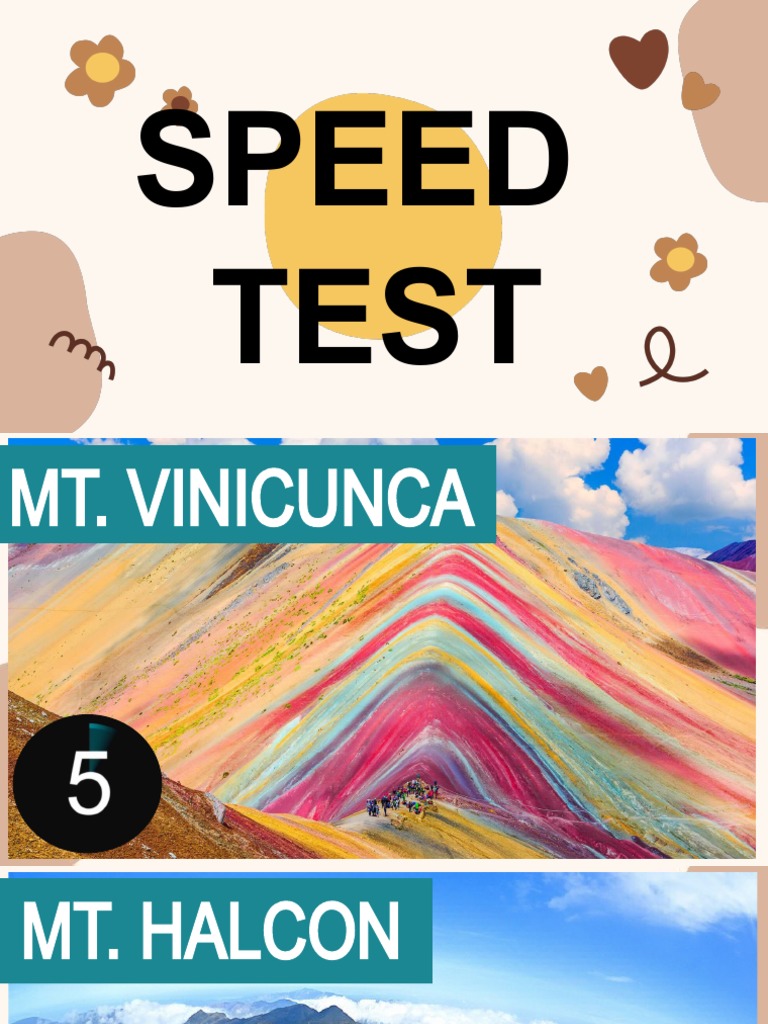 Volcanoes-Mountains Speed Test | PDF