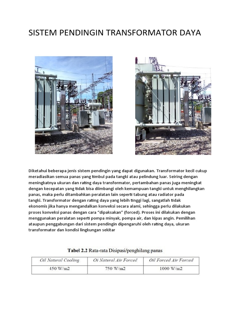 SISTEM PENDINGIN TRANSFORMATOR Adittya Bernanda | PDF