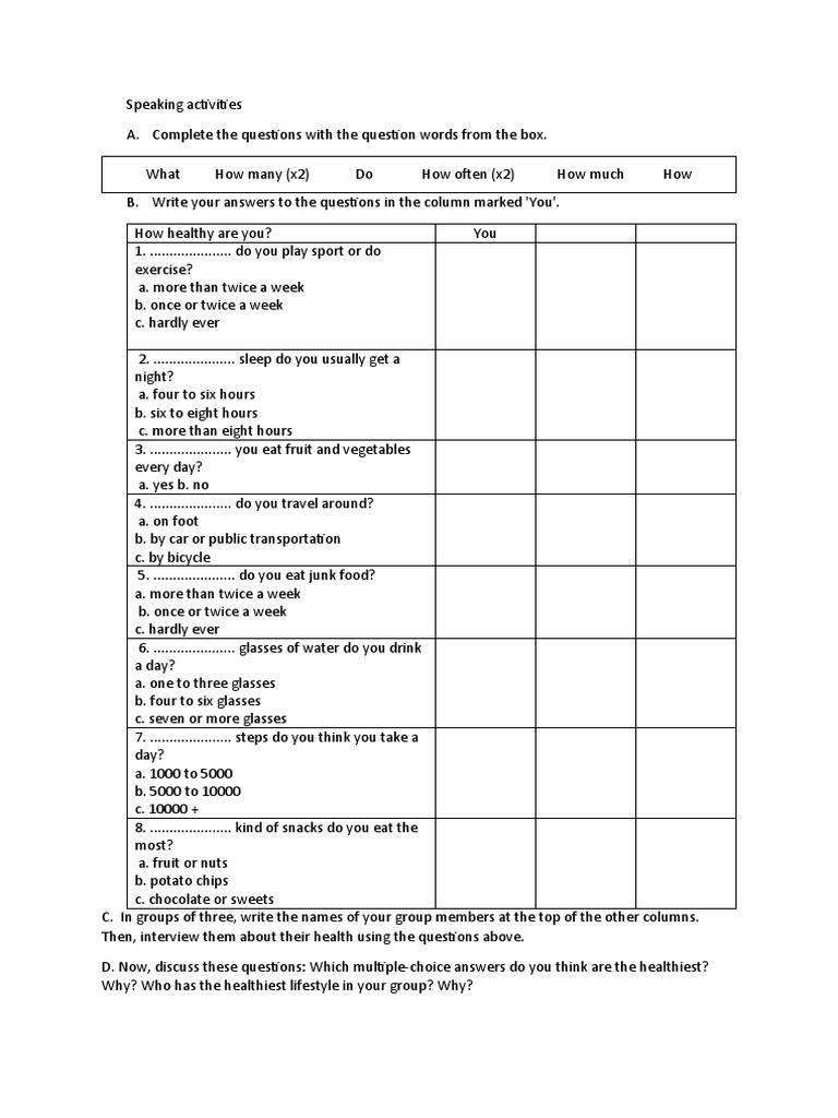 Modul Speaking Skills (w2) | PDF | Wellness