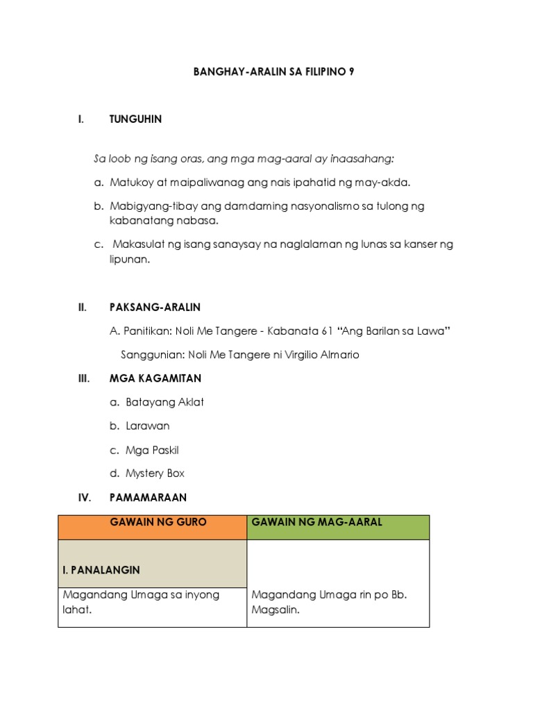 Sample Lesson Plan | PDF