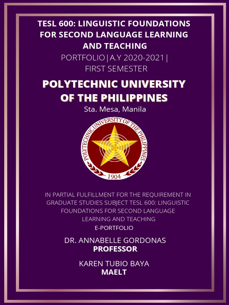 Ecd Example Portfolio | PDF | Linguistics | Morphology (Linguistics)