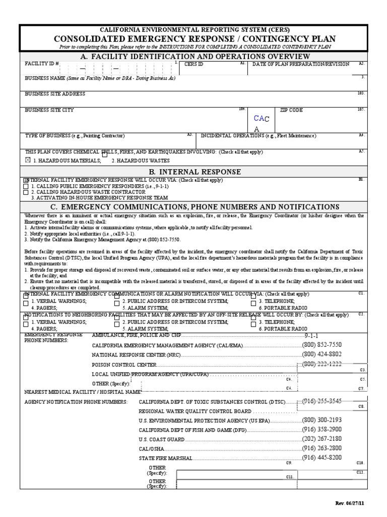 Contingency Plan Template 08 | PDF | Emergency Evacuation | Emergency