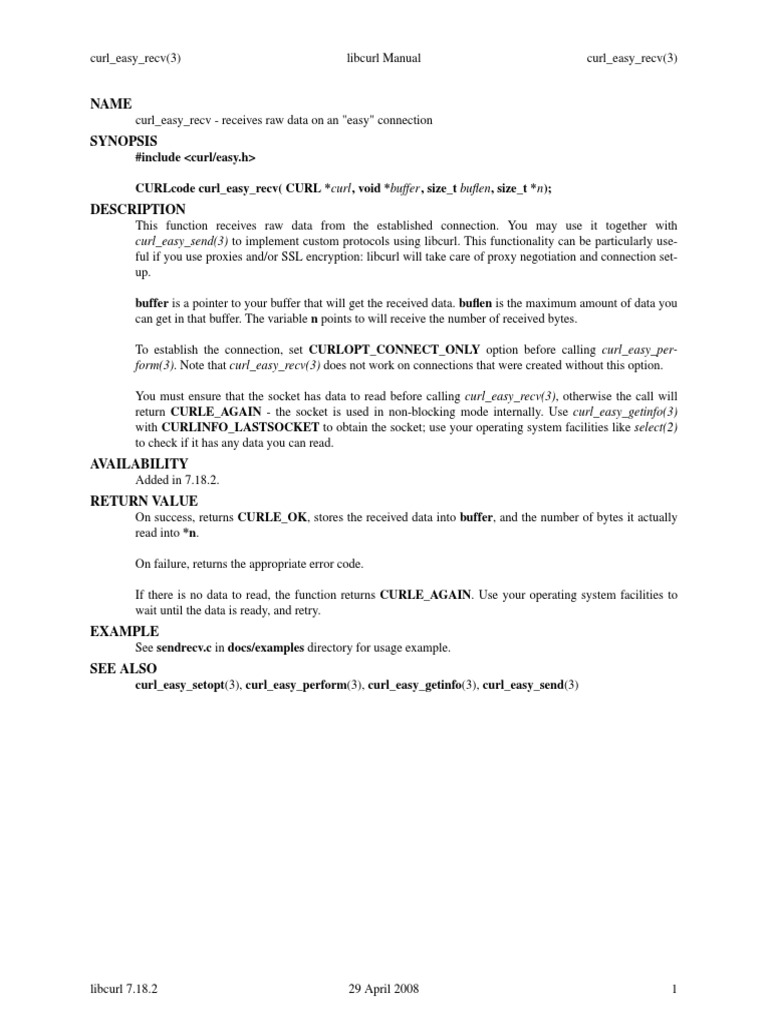 Curl Easy Recv Pdf