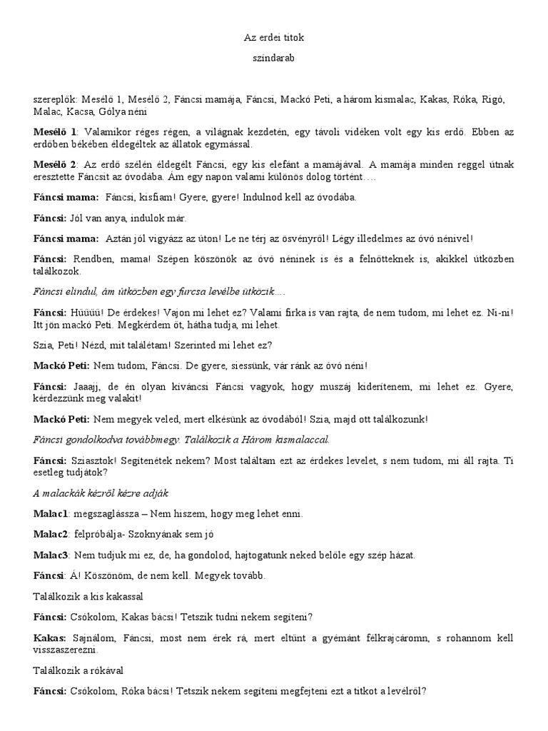 Az Erdei Titok | PDF