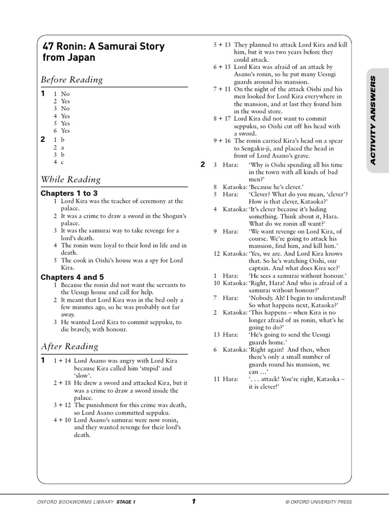 47 Ronin: A Samurai Story From Japan: Before Reading | PDF | Cavalry ...