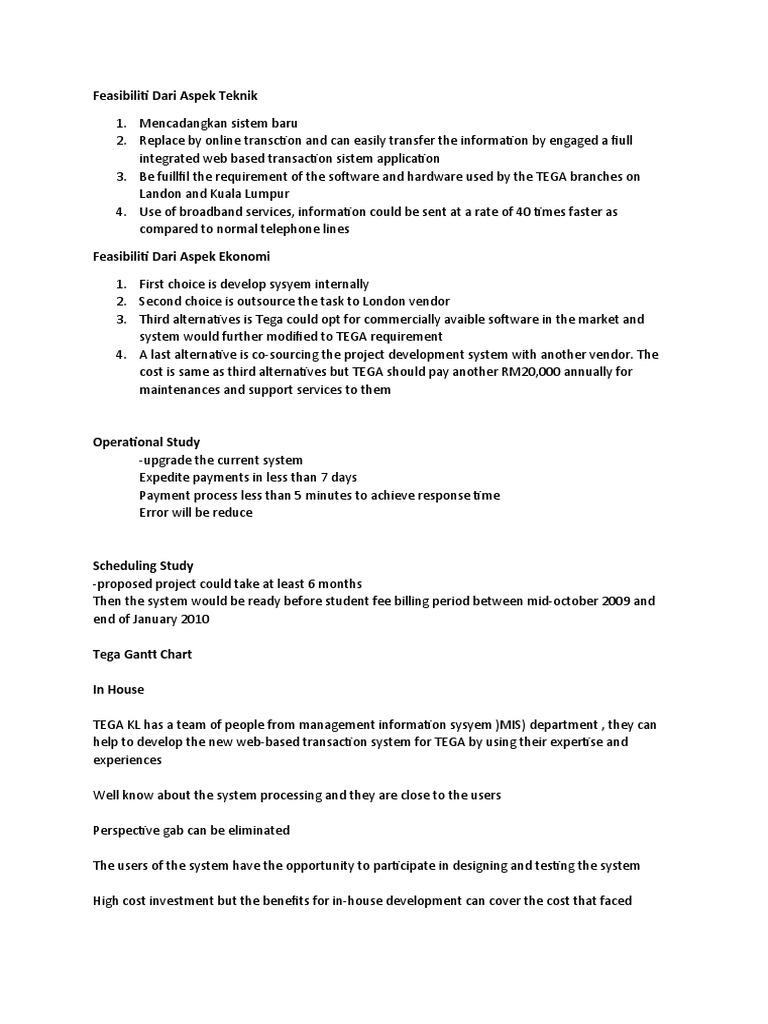 EPPA3613 Tega Payament System | PDF | Outsourcing | Information Technology