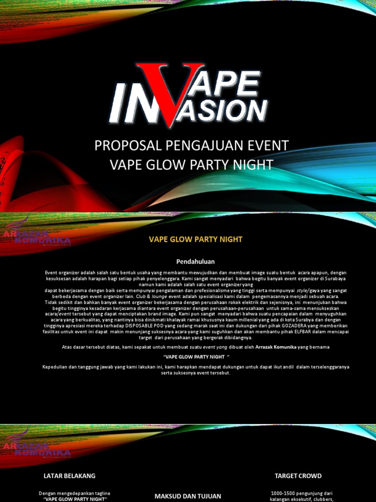 Proposal Event Vape Glow Party 2023 | PDF