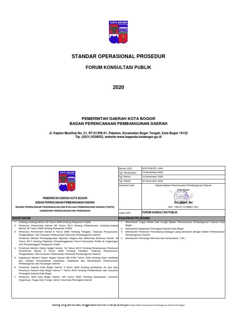 Sop Konsultasi - Publik - pr2 | PDF