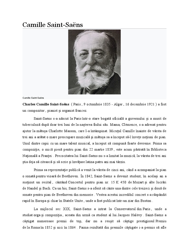 Camille Saint Saens | PDF