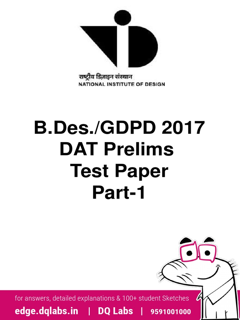Test Paper B.Des. 2017 - DQ Labs | PDF | Méthodes et références ...