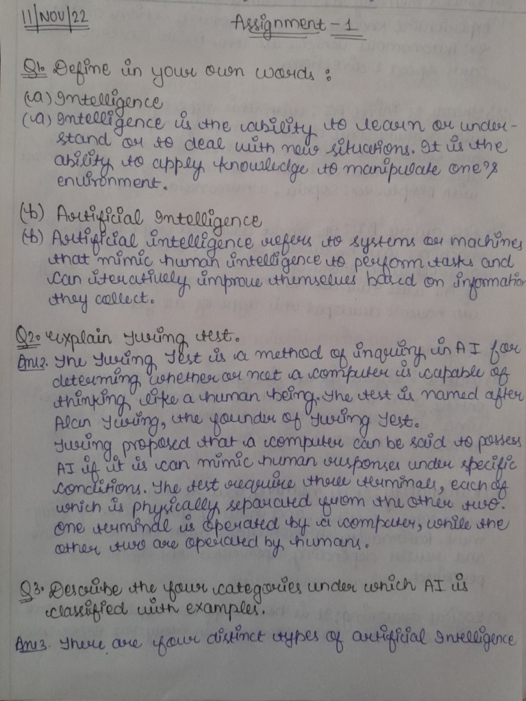 Ai Assignment 1and2 Pdf