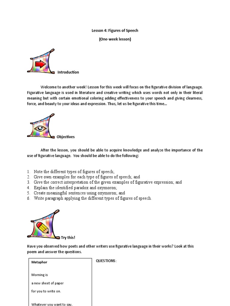 Lesson 5 Creative Writing | PDF | Metaphor | Irony