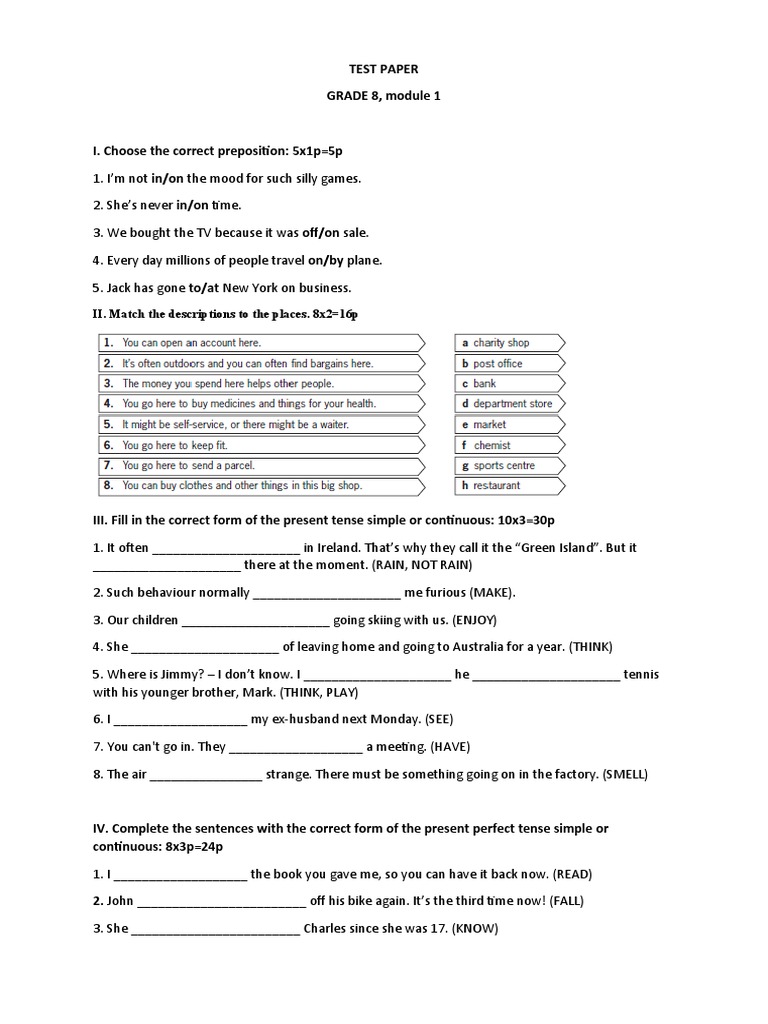 Test Paper.a8a | PDF | Hotel | Sea