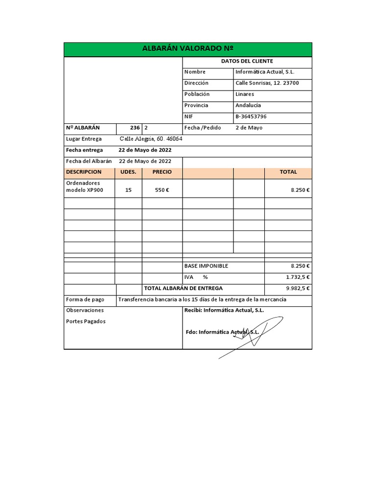Albarán Valorado | PDF