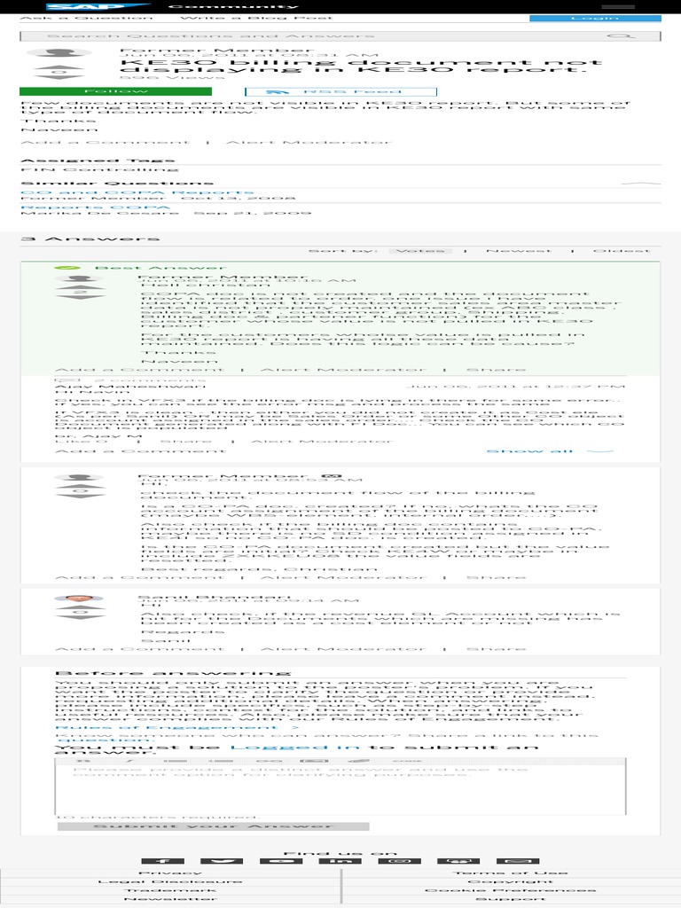 KE30 Billing Document Not Displaying in KE30 Report. SAP Community ...