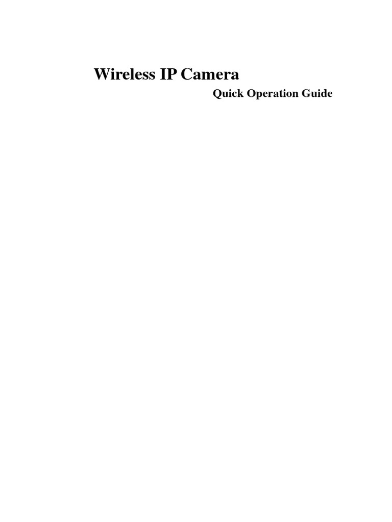 WIFI HD IP Camera Quick Guide CamHi | PDF | Wi Fi | Personal Computers