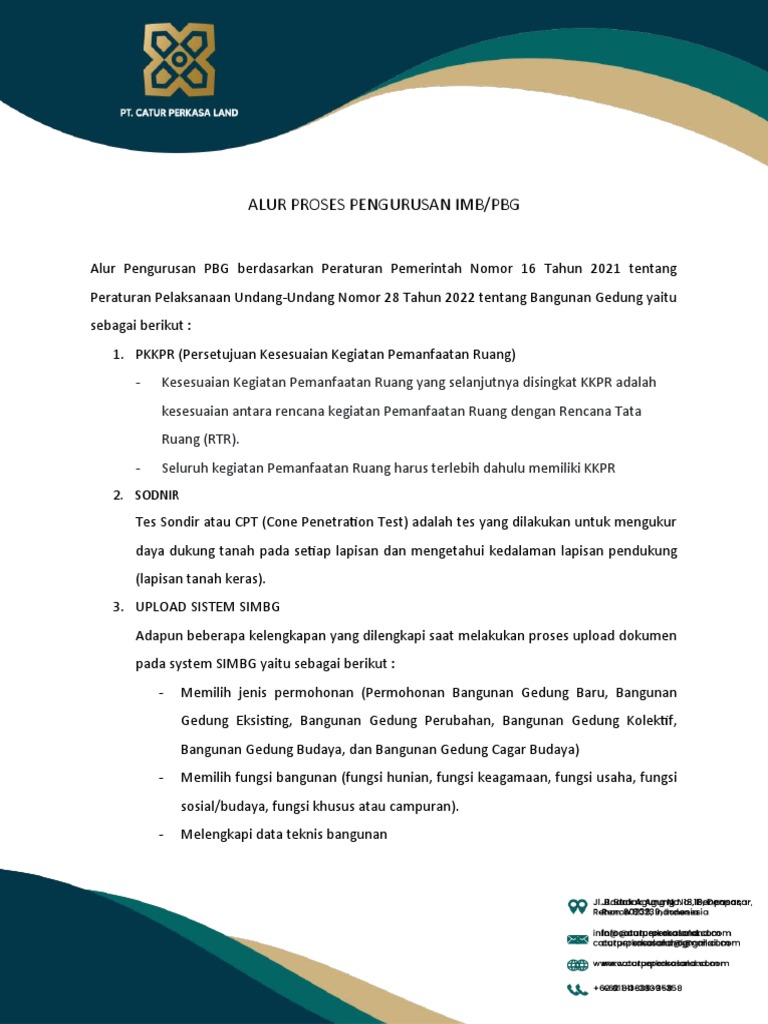 Alur Proses Pengurusan Imb | PDF | Griya & Taman | Komputer