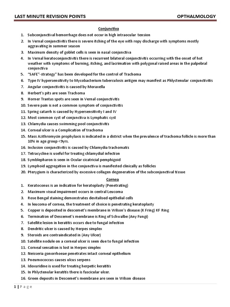 Opthalmology LMR | PDF