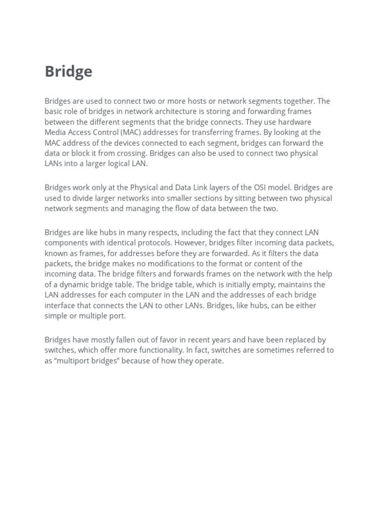 Bridge | PDF