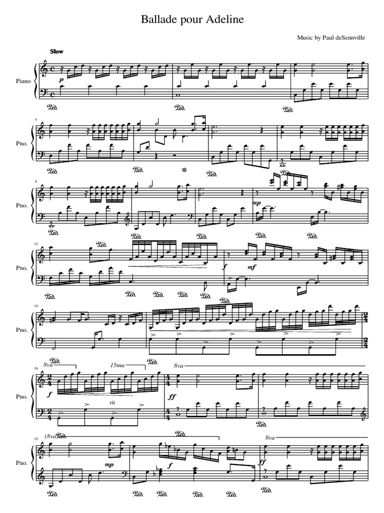Ballade Pour Adeline | PDF