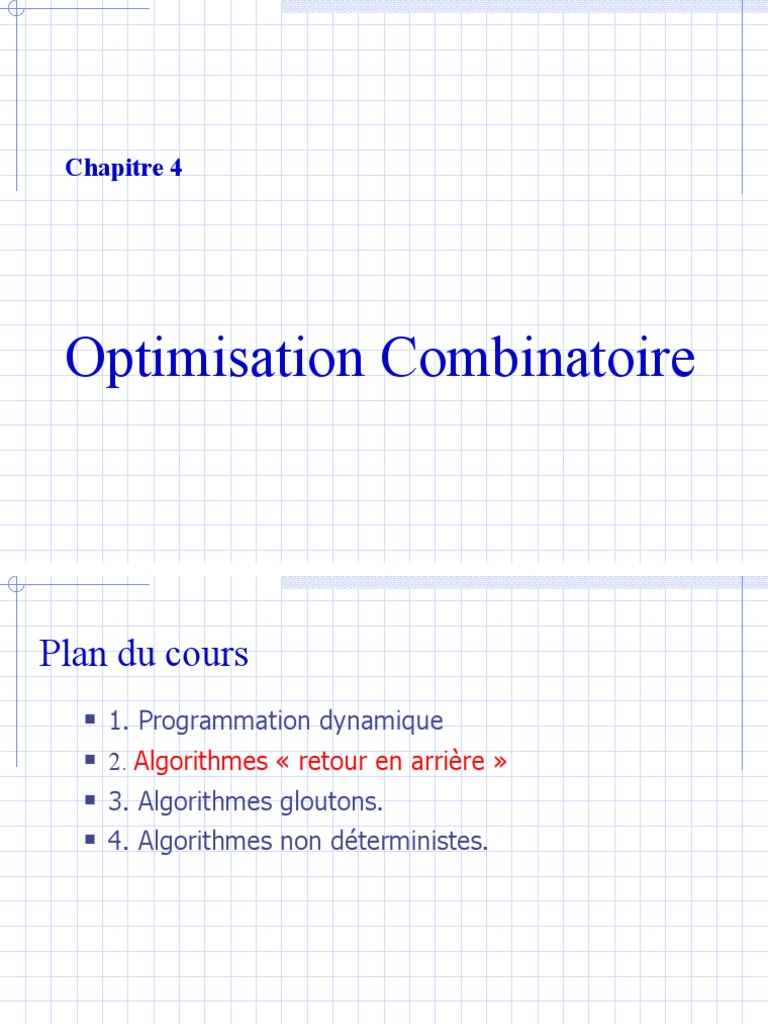 Chap 04 Retour Arriere | PDF | Programmation dynamique | Programmation informatique