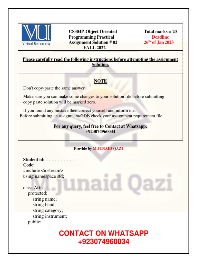 CS304P Assignment 2 Solution by M.junaid Qazi | PDF | Data Management | Computer Engineering