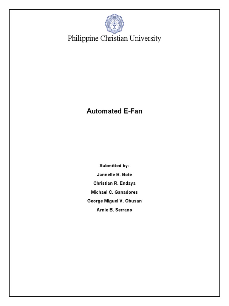 Automated Fan Using Bluetooth Module and PIC Microcontroller | PDF ...