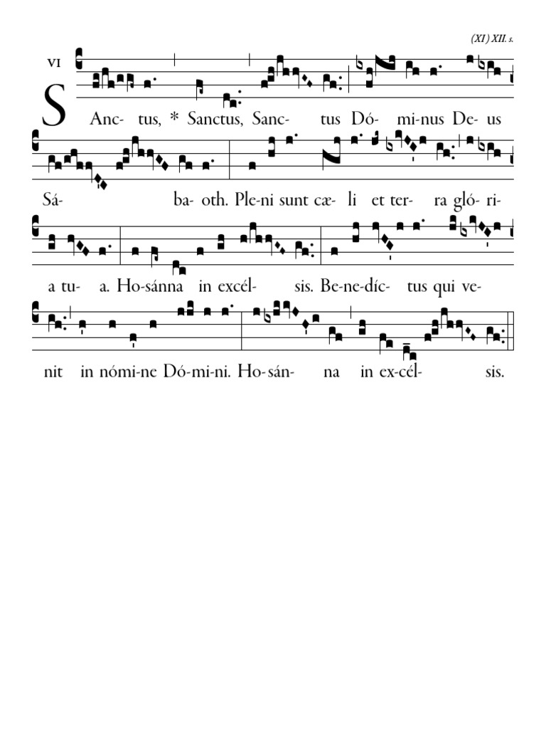 Missa VIII (De Angelis) - Sanctus | PDF