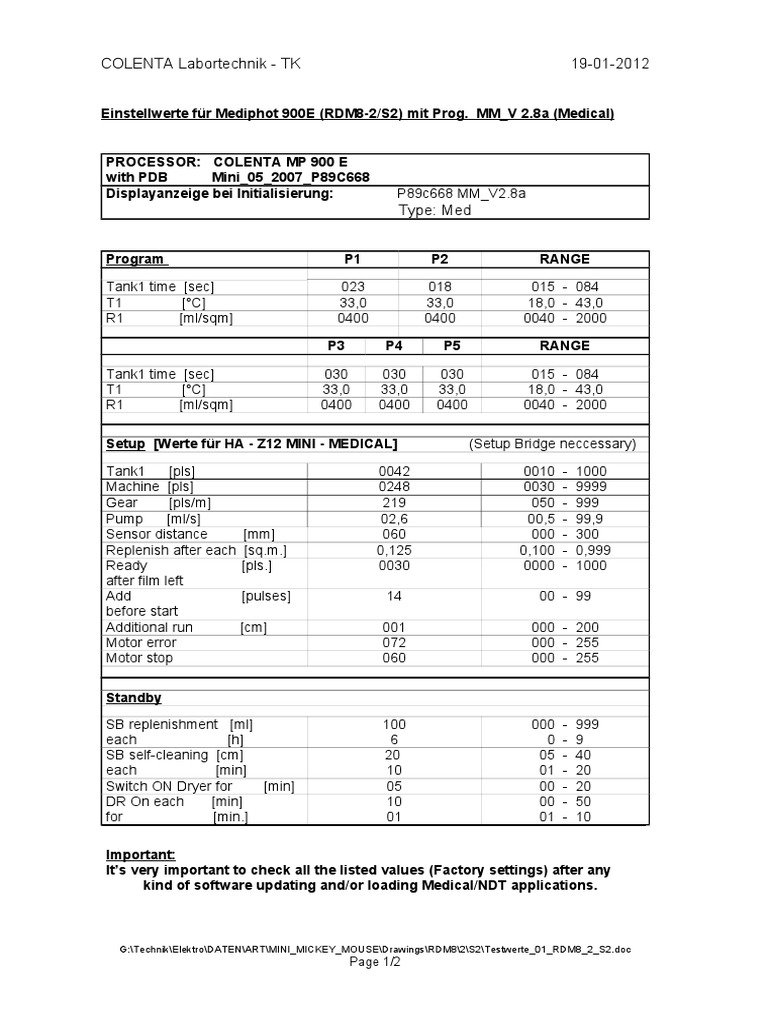 Testwerte 01 RDM8 2 S2 | PDF | Electricity | Tools