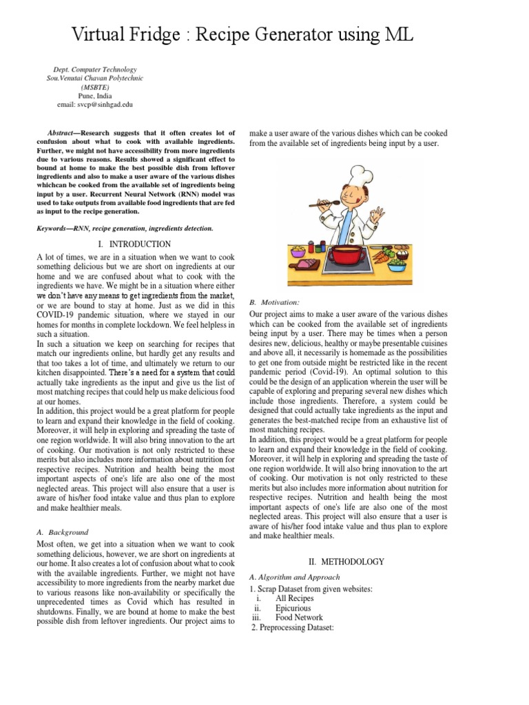 Virtual Fridge | PDF | Cooking | World Wide Web