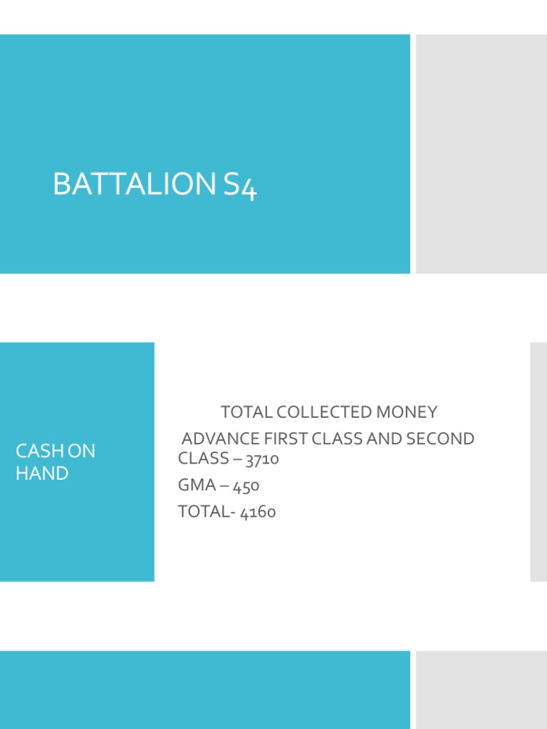 Battalion s4 | PDF